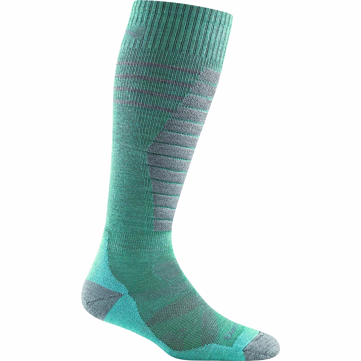 Darn Tough Vermont Edge OTC Midweight with Cushion w/Padded Shin Aqua MD (US 7.5-9.5)