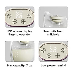 Phanpy E-Joy S2 Wearable Hands Free Portable Breast Pump, 3 Modes 8 Levels High Performance LED Touch Screen Low Noise, 7oz Capacity 20&24 mm(2 Counts)