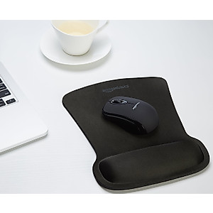 Amazon Basics Gel Computer Mouse Pad with Wrist Support Rest - Black