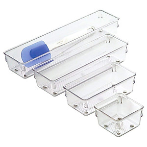 INTERDESIGN 52530 Linus Organizer, 3.2 by 12.8-Inch, Clear