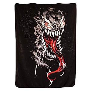 Marvel Venom 60 x 40 Inches Fleece Throw Blanket - Novelty Home and Collectible Accessories - Unique Token for Birthdays, Holidays, House Warming Parties