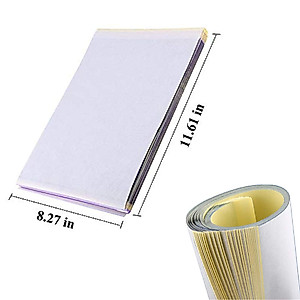Yuelong 15PCS Stencil Transfer Paper 4 Layers Stencil Paper 8 1/2" x 11" Thermal Stencil Paper DIY Tattoo Tracing Paper for Transfer Machine Printer