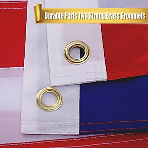 FASO 3×5, USA US, Sewn Stripes,Heavy Duty Durable Outdoors, Brass Grommets，The Best Embroidered Stars American Flags, 3X5 FT, Blue, Red