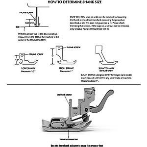 2PCS Clear View 1/4" (Quarter Inch) Sewing Machine Quilting Presser Foot Fits Most Low Shank Snap-On Singer, Brother, Babylock, Euro-Pro, Janome, Kenmore, White, Juki, New Home and More
