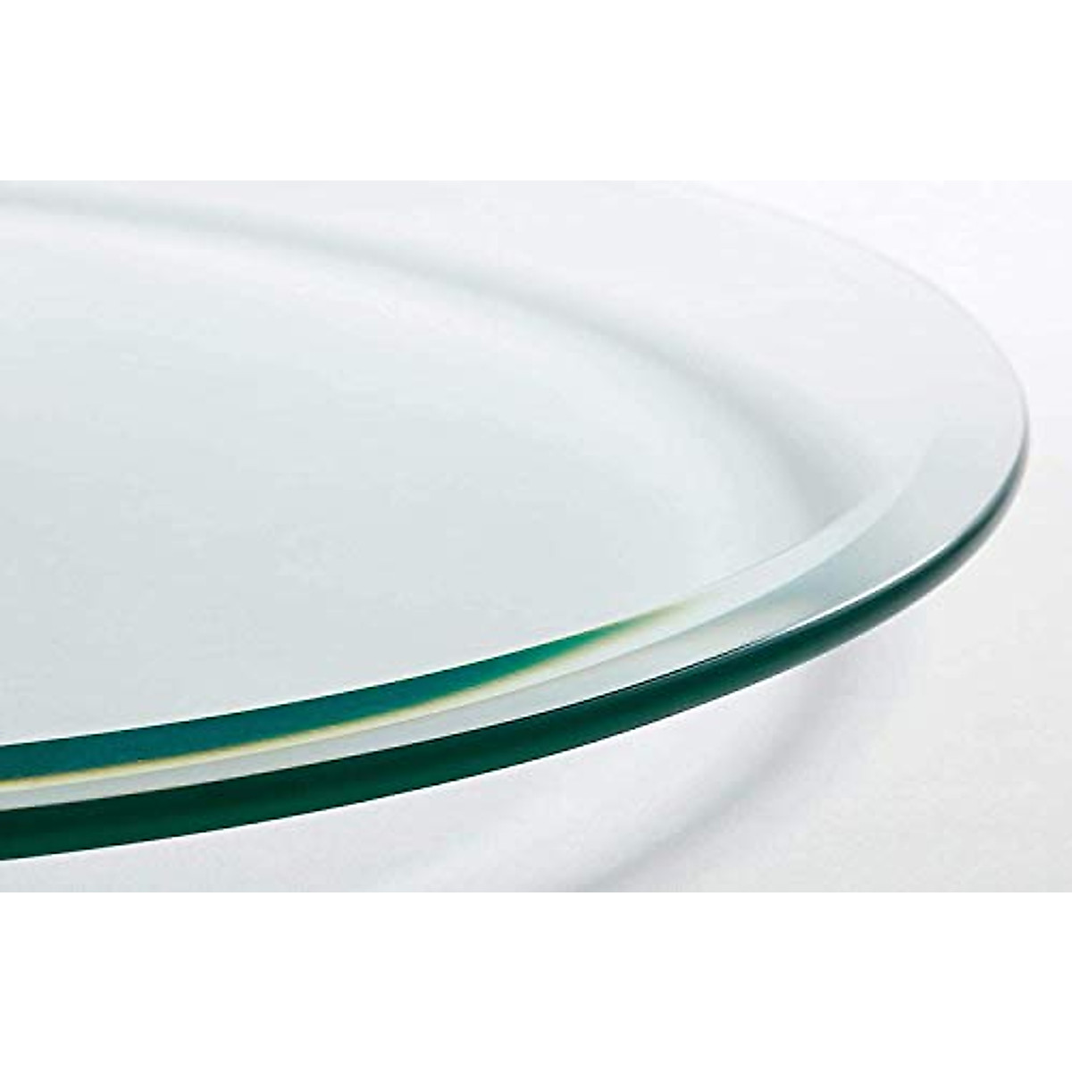 All Safe Glass 18" Round Tempered Glass Table Top 1/2" Thick Bevel Edge - Clear