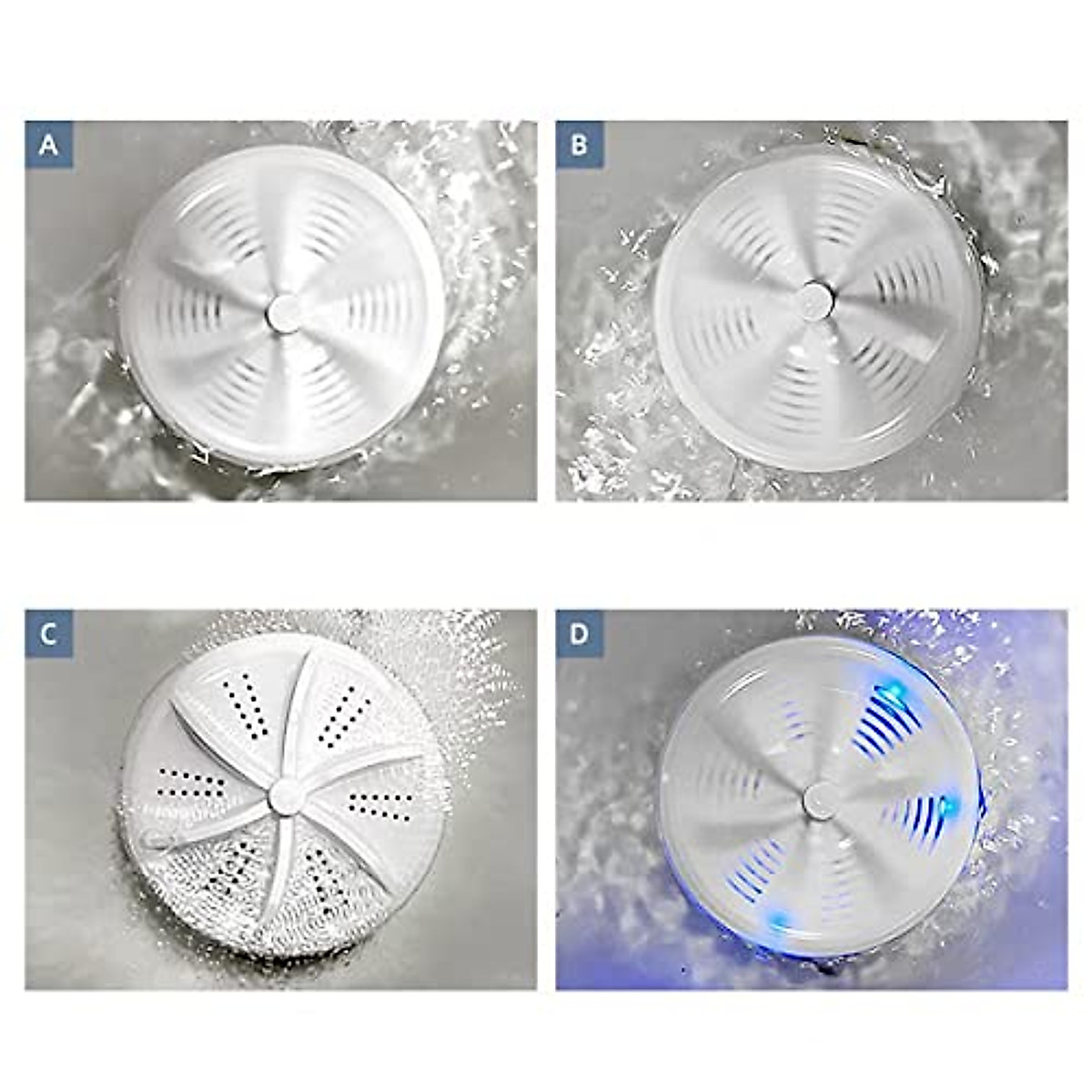 Mini Washing Washer Machine,Portable Turbine Ultrasonic Small Washers for children's clothes Socks,Underwear (3 in 1 Washer Set)