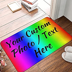 Custom Door Mat for Front Door Custom Rug Personalized Rugs with Image Text Logo for Office Living Room Business Home 24x16in