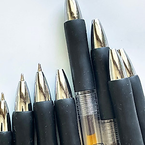 sencoo 9 pack Gel Pens Retractable Erasable Black Ink Rollerball Pens Fine Point Ballpoint Writing Pen for Office - 0.5mm Tips with Comfort Grip