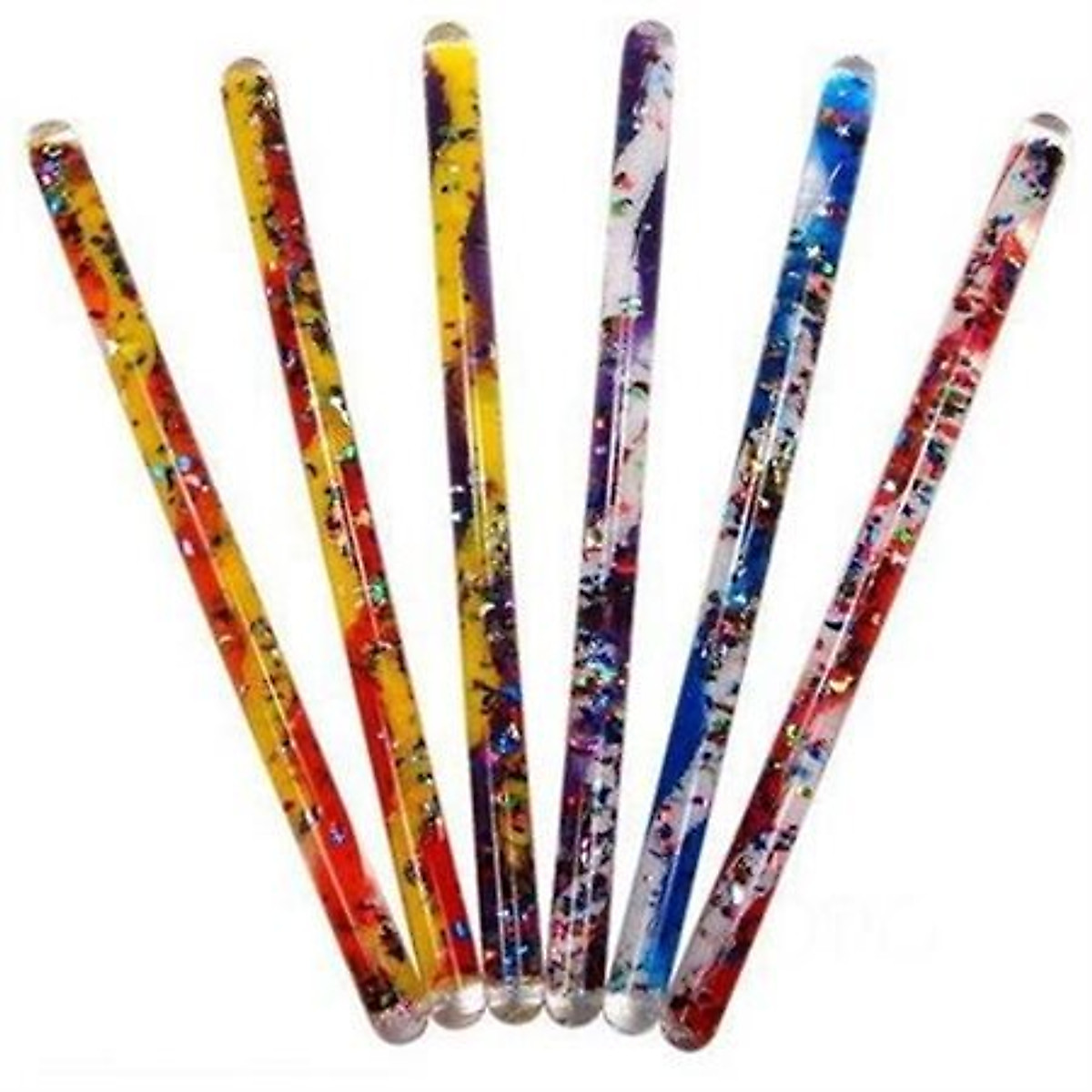 Glitter Wand Fidget Hand Toy Set of 2 Assorted Color Wonder Wands and Therapy Tool (12 Inch(Jumbo))