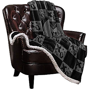 Sherpa Fleece Blanket Ultra Soft Throw Blanket - Valentine's Day I Love You More The END I Win Dark Grey - Fuzzy, Cozy, Shaggy, Warm - Reversible Microfiber Blanket for Bed Sofa Couch, 59 x 79 Inche