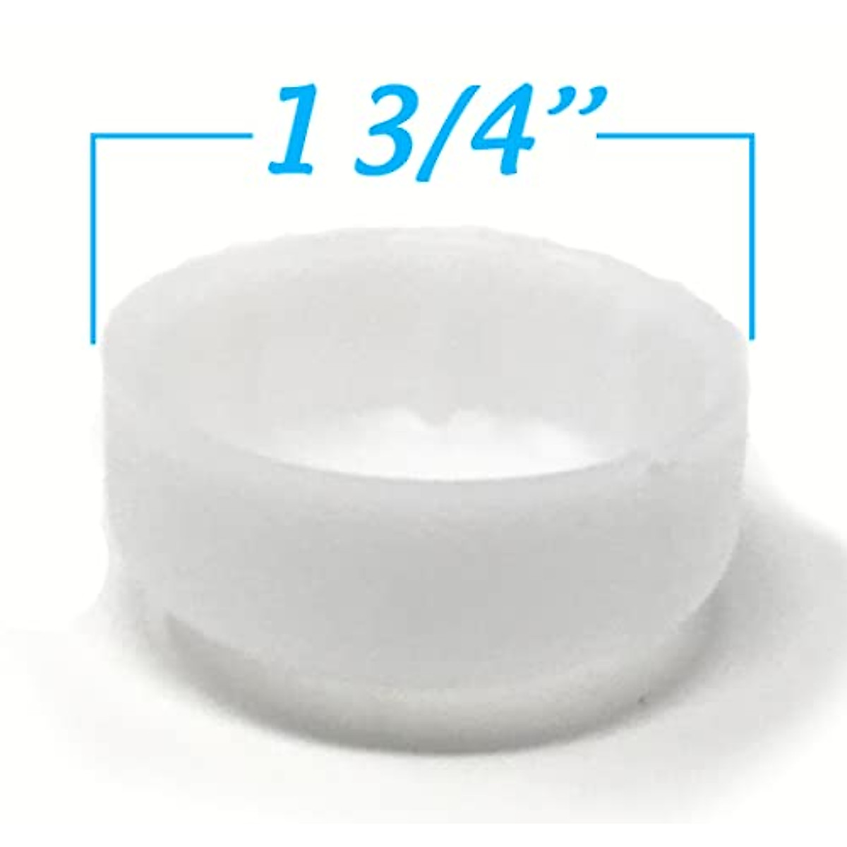 Deluxe TuffCovers Walker Glide Caps - 2 Pairs (White)