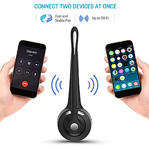 TURN RAISE Truck Headset, Wireless Headphone with Mic, Over-The-Head Driver Headset, Noise Cancel Cell Phone Wireless Headset, Suit for Office Truck Skype