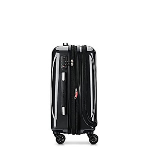 DELSEY Paris Helium Aero Hardside Expandable Luggage with Spinner Wheels, Black, Carry-On 19 Inch