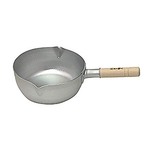 Taniguchi Metal Snow Flat Pot, Deep Type, 8.7 inches (22 cm), Made in Japan