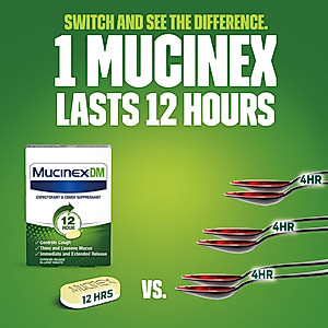 Mucinex DM 12-Hour Expectorant and Cough Suppressant Tablets, 40 ct (Pack of 3)