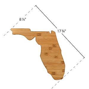 Camco 53111 Bamboo Cutting Board, Florida-shaped - Perfect for Kitchen Use or Wall Decoration - Moisture Resistant