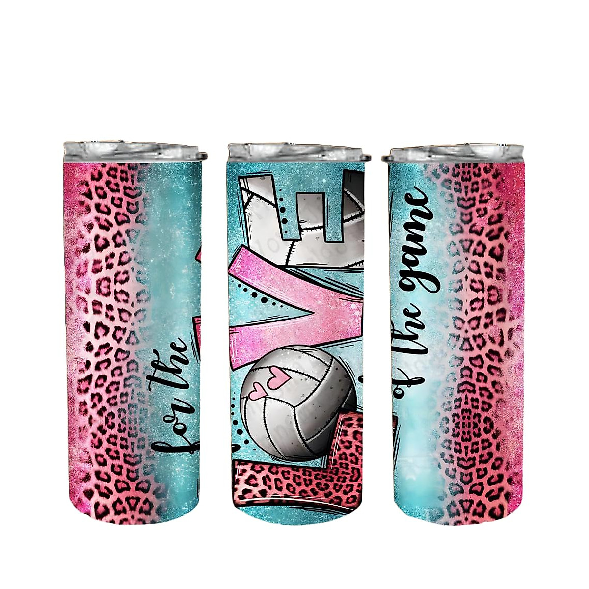 20 OZ Volleyball Iced Coffee Cup for Girls, Volleyball Tumbler Cup with Lid, Vaccum & Stainless Steel, Keep COLD Keep WARM