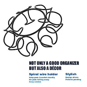 EVERIE Coffee Pod Holder Carousel Compatible with 35 K Cup Pods, KRT35A-BLK