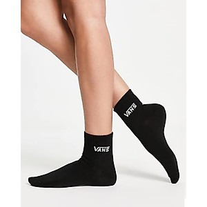 Vans, Women's Half Crew Socks, 3 Pair Pack | 6.5-10, Assorted (Black/Grey/White)