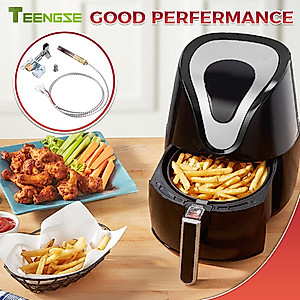 TEENGSE Pilot Burner 750 Millivolt Thermopile Assembly, Natural Gas & Propane Gas Pilot Orifice, Compatible with Cecilware Fryer Imperial Fryer Series
