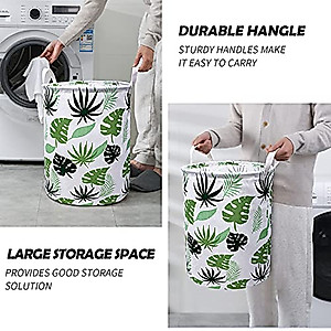 MHB Laundry Basket, Nursery Hamper, Canvas Foldable with Waterproof PE Coating, Large Storage Baskets for Kids Boy and Girl, Office, Bedroom, Clothes, Toys (Bear)