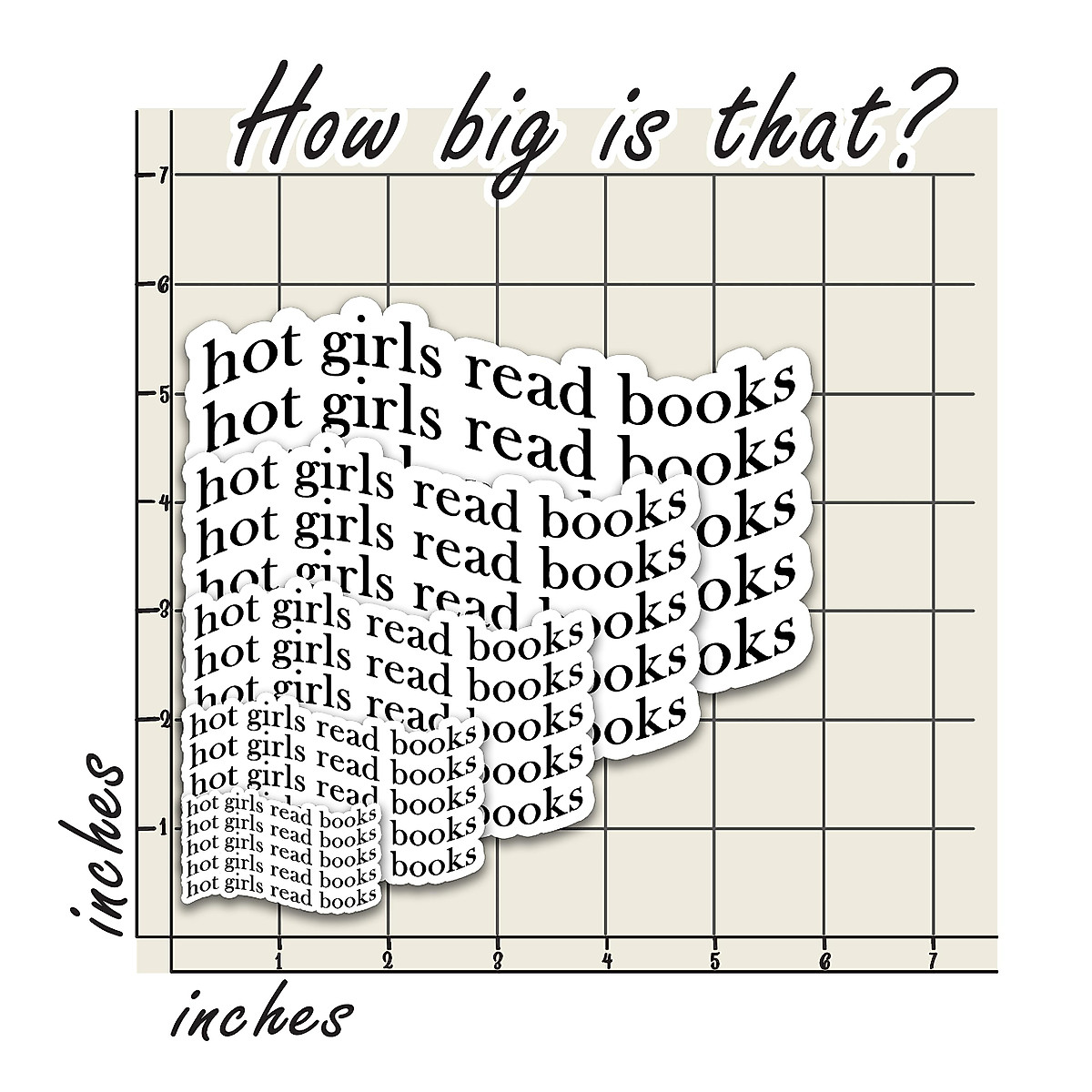 Miraki Hot Girls Read Books Sticker, Book Stickers, Book Lover Stickers, Booktok Stickers, Reading Stickers, Water Assitant Die-Cut Vinyl Funny Decals for Laptop, Phone, Water Bottles, Kindle Sticker