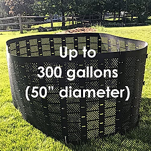 SIMPO 300 Gallon Composter Expandable Backyard Outdoor Compost Bin Easy Setup Large Capacity High Efficiency Fast Compost Maker (300 Gallons)
