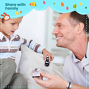 FUN LITTLE TOYS 12PCS Easter Eggs with Cars Vehicles for Easter Basket Stuffers