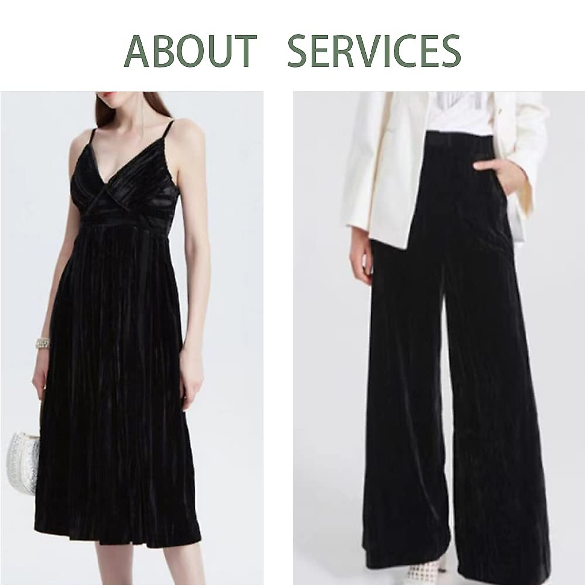 2 Size Black Velvet,Velvet - 90% Polyester Fiber 10% Spandex, Sold by Size, 162 cm Wide, Used for Sewing Home Decoration, Clothing, Skirts, Dresses and DIY handicrafts