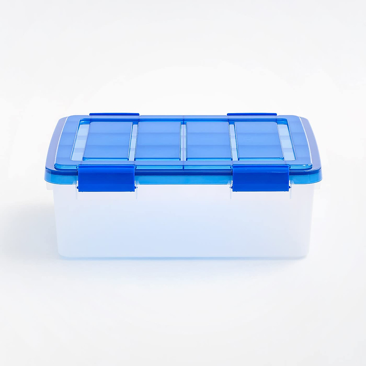 IRIS USA 4Pack 30qt WEATHERPRO Airtight Plastic Storage Bin with Lid and Seal and Secure Latching Buckles