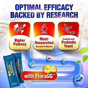 LABO Nutrition FloraGenesis - Probiotics 50 Billion CFU for Women & Men, 15 Strains, 600x More Survivability, Delayed Release, Stomach Acid Resistant, for Gut and Digestive Health - 30 Bags Powder