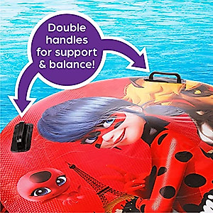 Miraculous Ladybug Officially Licensed Pool Float Raft Inflatable Tube – 30 Inches – Ladybug & Cat Noir – Ring Float – Inner Tube Floatie Perfect for Beach, Pool, Lake – Swimming Ring