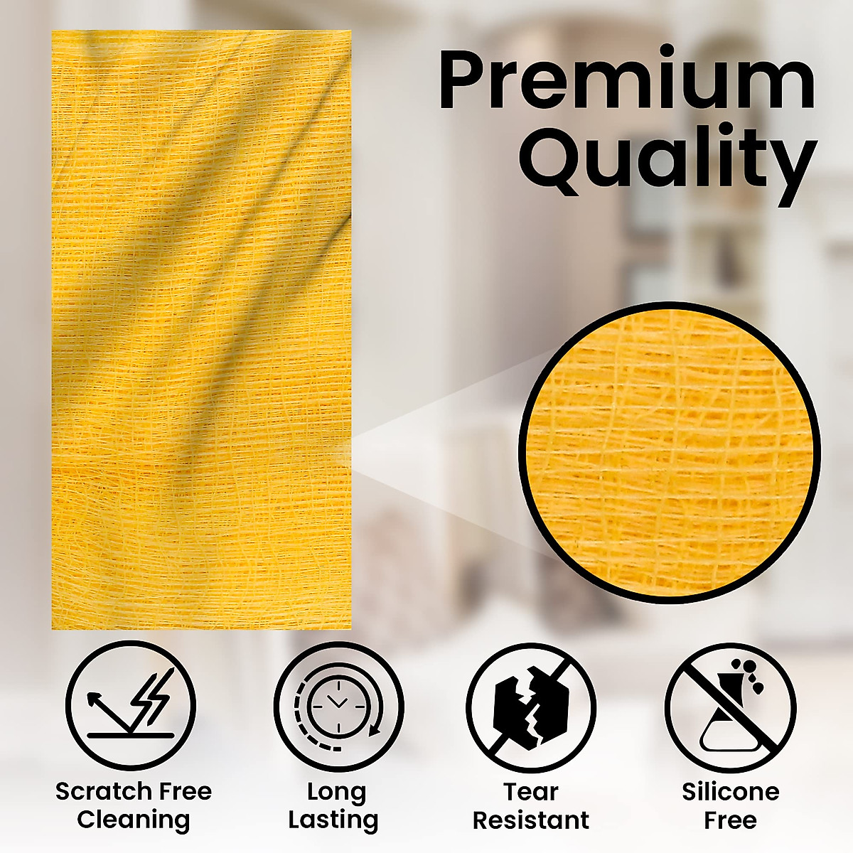 VEZAAM Tack Cloths - 6 Pcs, Remove Dust, Sanding Particles, Clean & Polish, Ideal for Woodworking & Painting, 18x36 (6)