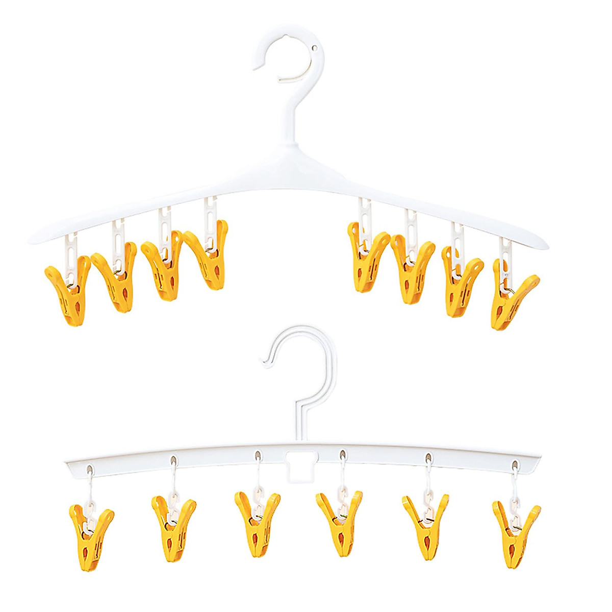 Kcjhagbd Windproof and Antiskid Rotatable Clothes Rack Underwear Hat Socks Drying Rack with Small Clip Space-Saving Clothes Rack Single-row Clothes Rack