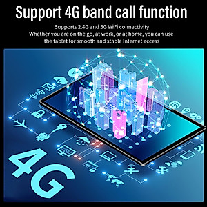 10.1Inch Tablet, for Android 10 Tablet with 6GB RAM 128GB ROM, Octa Core CPU, Dual Cameras and Speakers, 5G WiFi, Tablet PC for Work, Gaming (Gold)