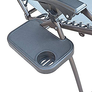 Jeco GCS17 Bonnie Zero Gravity Chair with Sunshade Pillow and Drink Tray-Gray