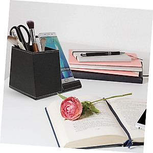 Tofficu Pen Holder Desk Pen Holder Desktop Charging Station Fast Charger Nightstand Charging Nightstand Cell Phone Holder Pen Stand Organizer Iphone8 Pu