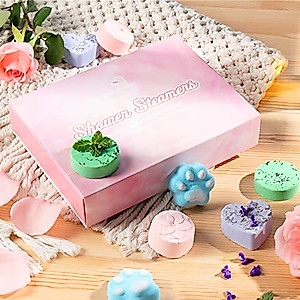 Aromatherapy Gifts for Women- 12Pcs Shower Steamer Aromatherapy Self Care Gifts for Women Christmas Gifts for Stress Relief Home SPA Gifts for Women- Stocking Stuffers for Adults (4 Scents)