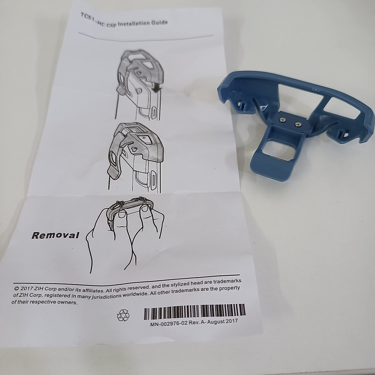 IYOUBOL Plastic Carrying Clip for Zebra TC51 TC52 TC56 57 SG-TC51-CLIPHC1-01 (Blue)