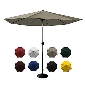 BANNER BUZZ MAKE IT VISIBLE BannerBuzz, Solid Market Umbrella, Topper & Hardware, Tent Fabric, 270 GSM, Dye Sublimation Printing Available in Octagon Shape (Beige)