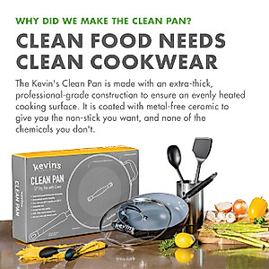 Kevin's Natural Foods Clean Pan 12" Fry Pan with Cover