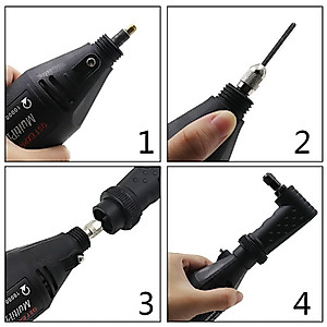 90 Degree Right Angle Converter Rotary Tool Adapter Attachment for Dremel Electric Grinder Tool