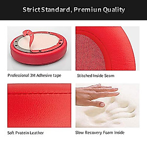 FEYCH Beats Studio Replacement Earpads 2 Pieces Noise Isolation Memory Foam Ear Cushions Cover for Beats Studio 2.0 Wired/Wireless B0500 B0501 Headphone & Beats Studio 3.0 (Red)