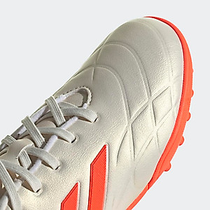 adidas Copa Pure.3 Turf Football Shoe, Off White/Team Solar Orange/Off White, 13.5 US Unisex Little Kid