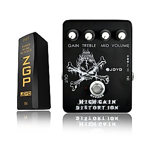 JOYO JF-04 High Gain Distortion Pedal Bundle with JP-06 Noise Blocker Pedal Power Supply