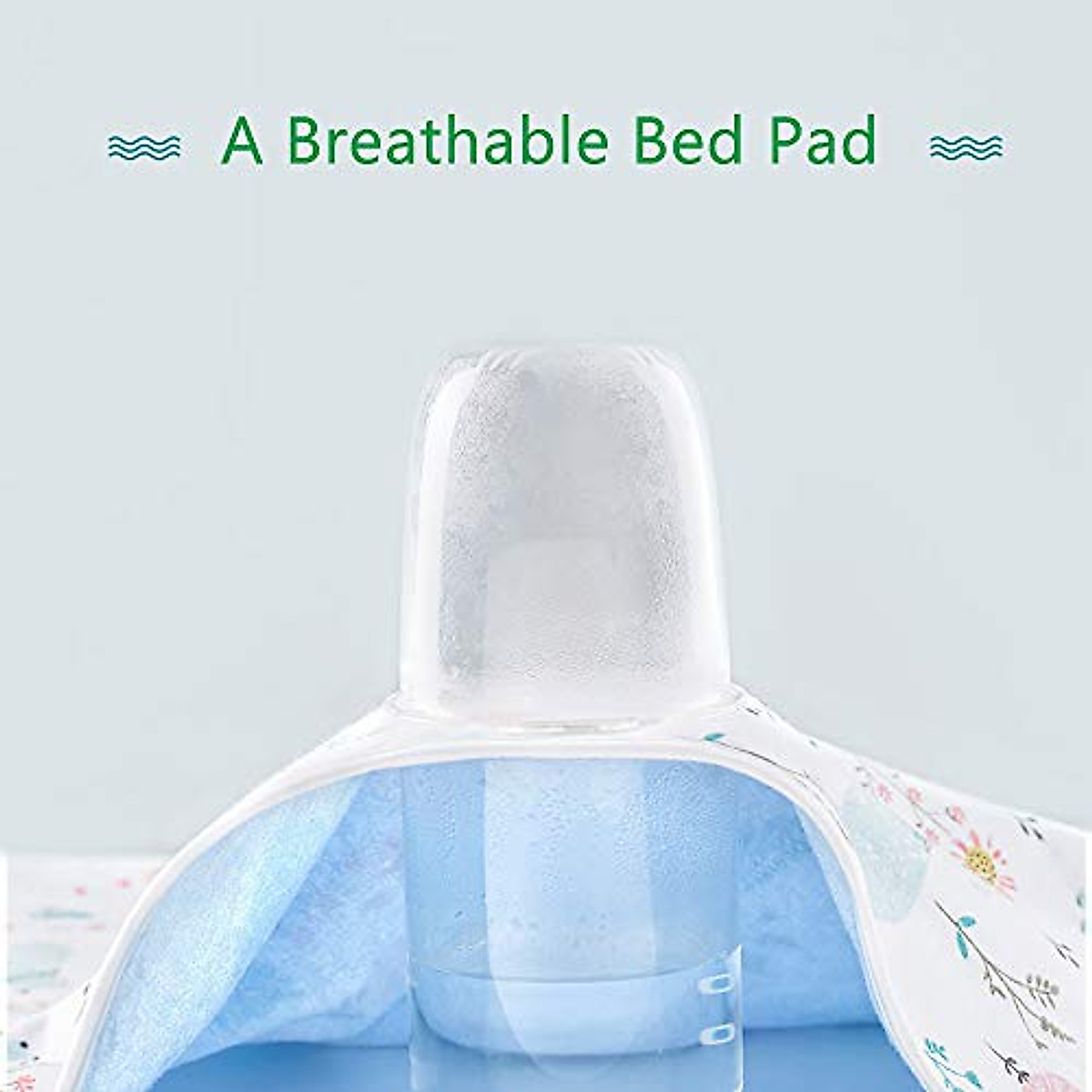 COZUMO Baby Waterproof Bed Pad Bed Wetting Pads Washable for Kids Toddler Potty Training Pads Baby Wateproof Pad Mat for Pack n Play/Crib/Mini Crib Reusable Incontinence Underpads for Kids/Adult/Pets