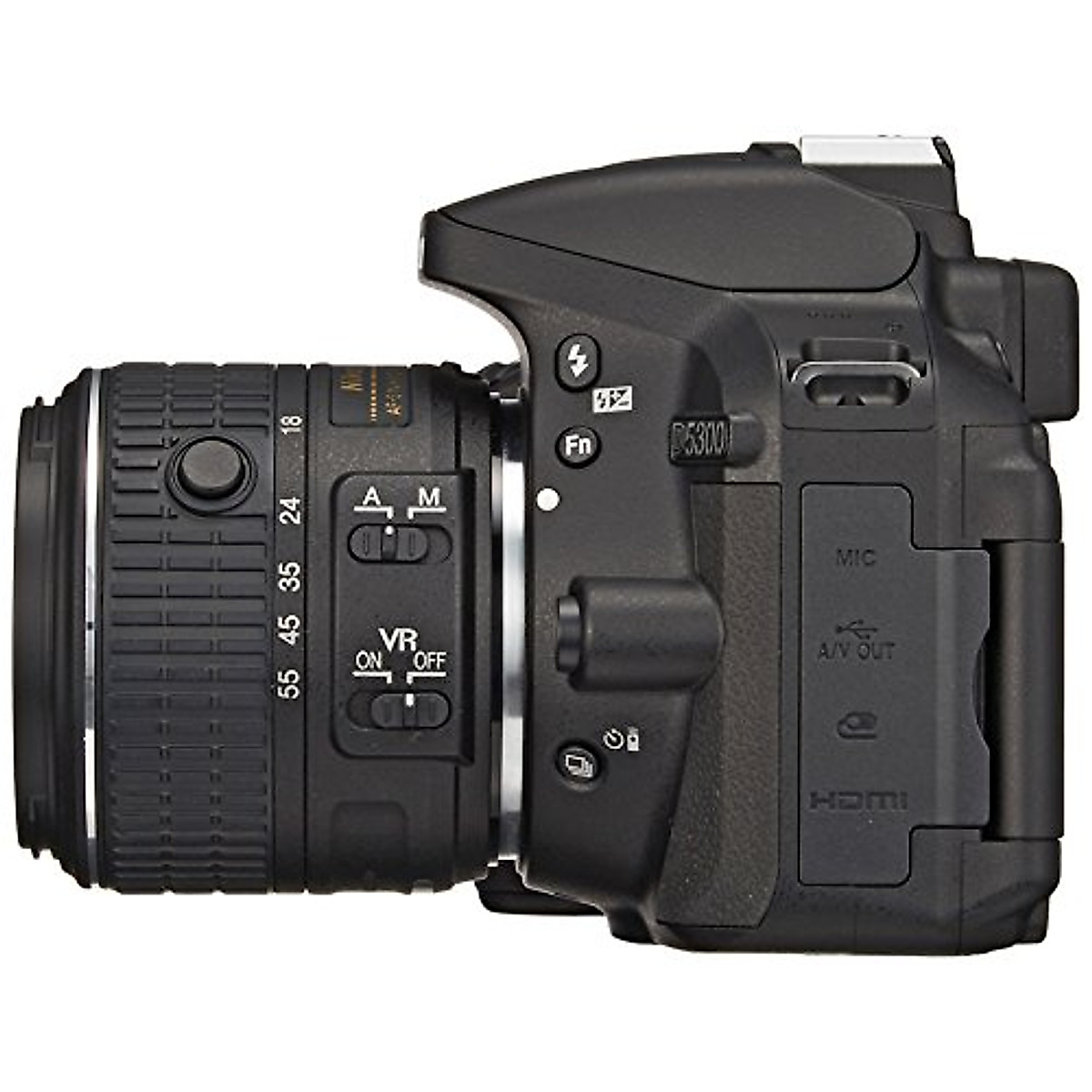 Nikon D5300 24.2 MP CMOS Digital SLR Camera Double Zoom Lens Kit with 18-55mm f/3.5-5.6G ED VR II + 55-200mm f/4.5-5.6G - International Version (No Warranty)