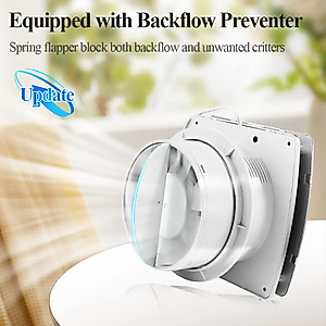 WiseWater Bathroom Exhaust Fan 140CFM 38 dB 6” Duct 7.6" Panel Extractor Fan, Ceiling&Wall Mounted Ventilation Fan for Bathroom, Laundry Room, Bedroom, Office