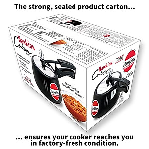 Hawkins CB30 Hard Anodised Pressure Cooker, 3-Liter, Contura Black