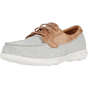 Skechers Women's GO Walk LITE-136071 Boat Shoe, Gray, 5 Medium US